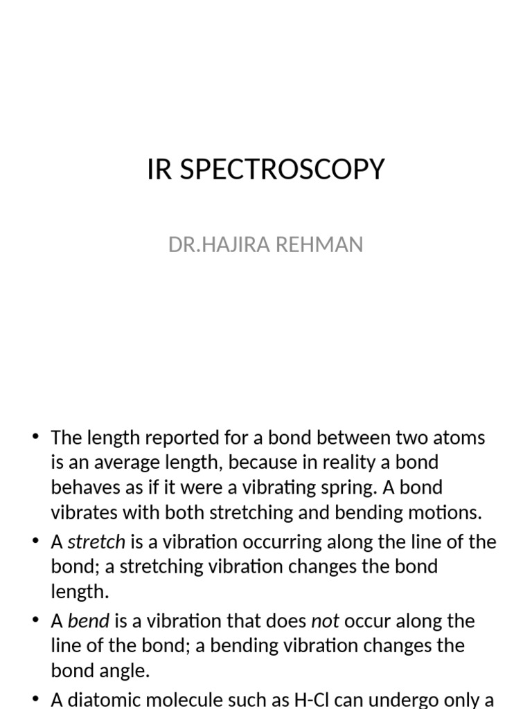 Ir Spectros | PDF | Infrared Spectroscopy | Absorption Spectroscopy