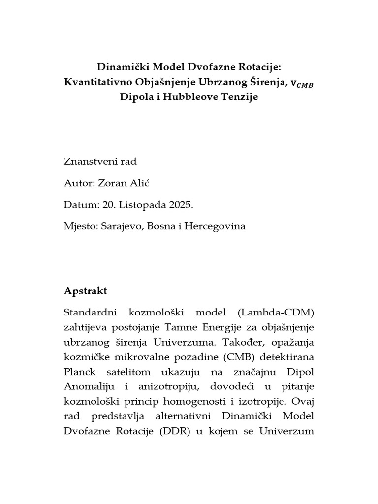 Dinamički Model Dvofazne Rotacije | PDF