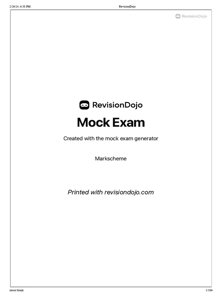 RevisionDojo Mock Exam Paper 3 Markscheme | PDF | Nuclear Fission | Nuclear Fusion