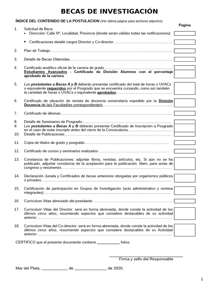 Formulario Solicitud Beca 2021 | PDF | Academia
