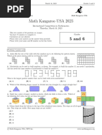 Math Kangaroo USA 2025 Test for Grades 1-2 | PDF