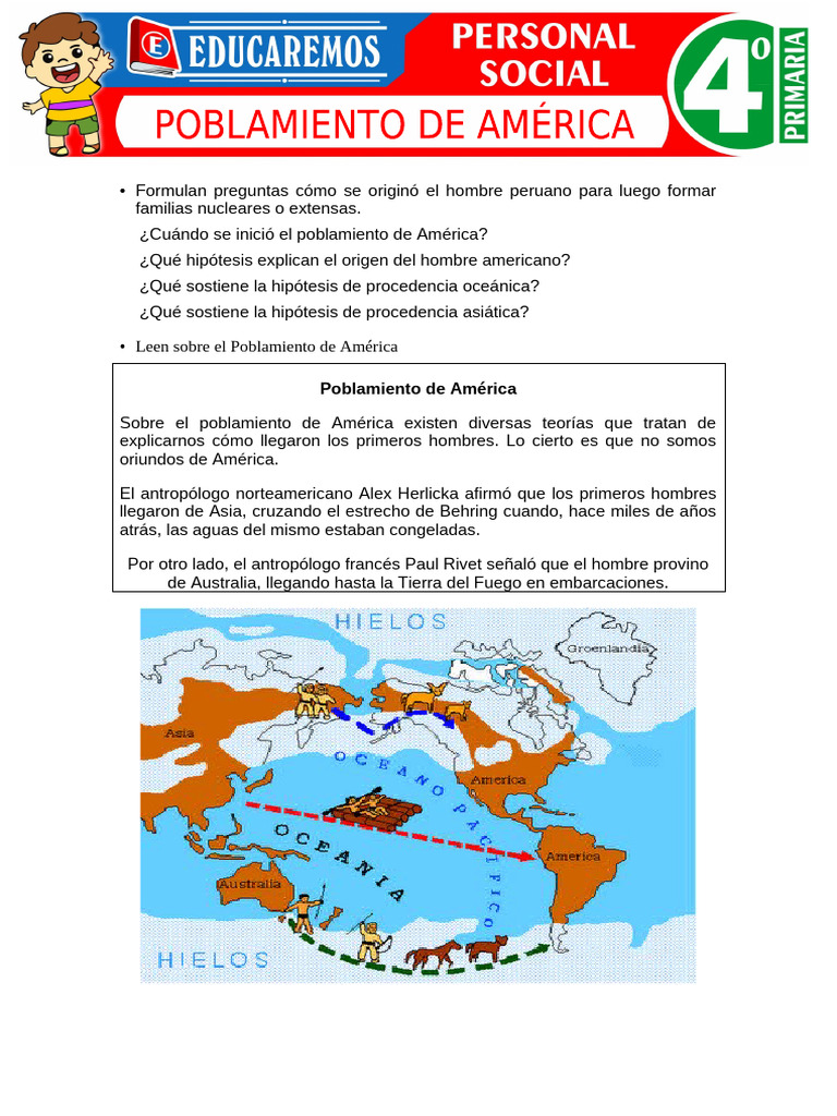 Teorías del Poblamiento de América | PDF