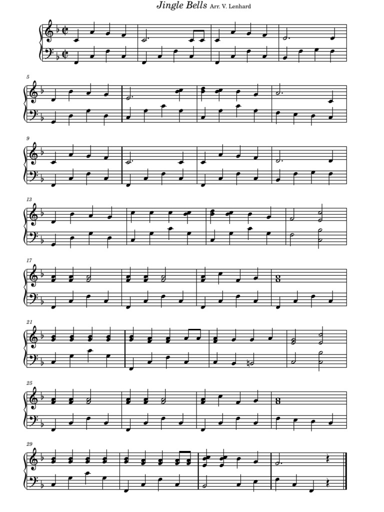 Jingle Bells Arr. v. Lenhard 2 | PDF