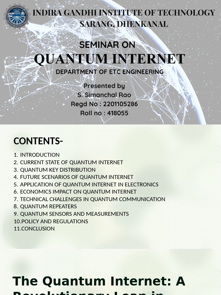 Simanchal Seminar | PDF | Quantum Computing | Computing