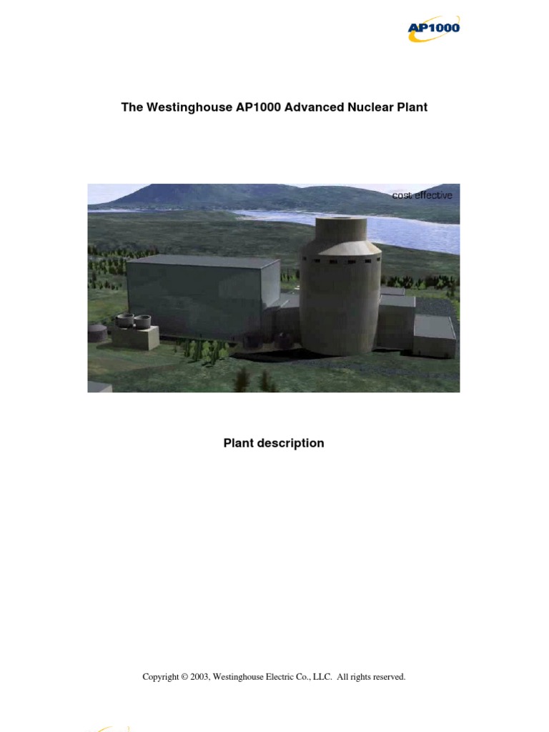 AP1000 Plant Description | PDF | Electric Power System | Nuclear Reactor