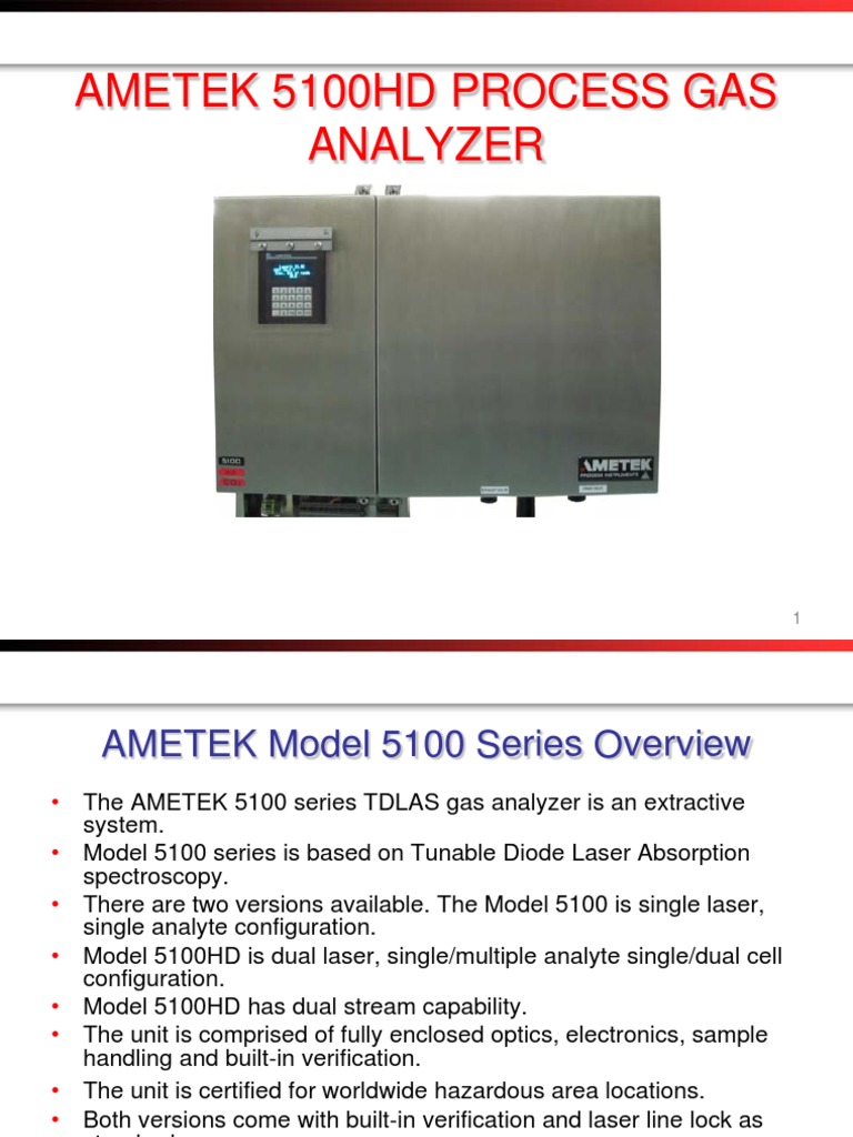 AMETEK 5100HD PROCESS GAS ANALYZER TECHNICAL OVERVIEW | PDF | Laser ...
