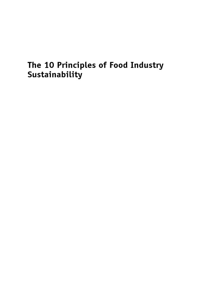 The 10 Principles of Food Industry Sustainability - 2015 - Baldwin ...