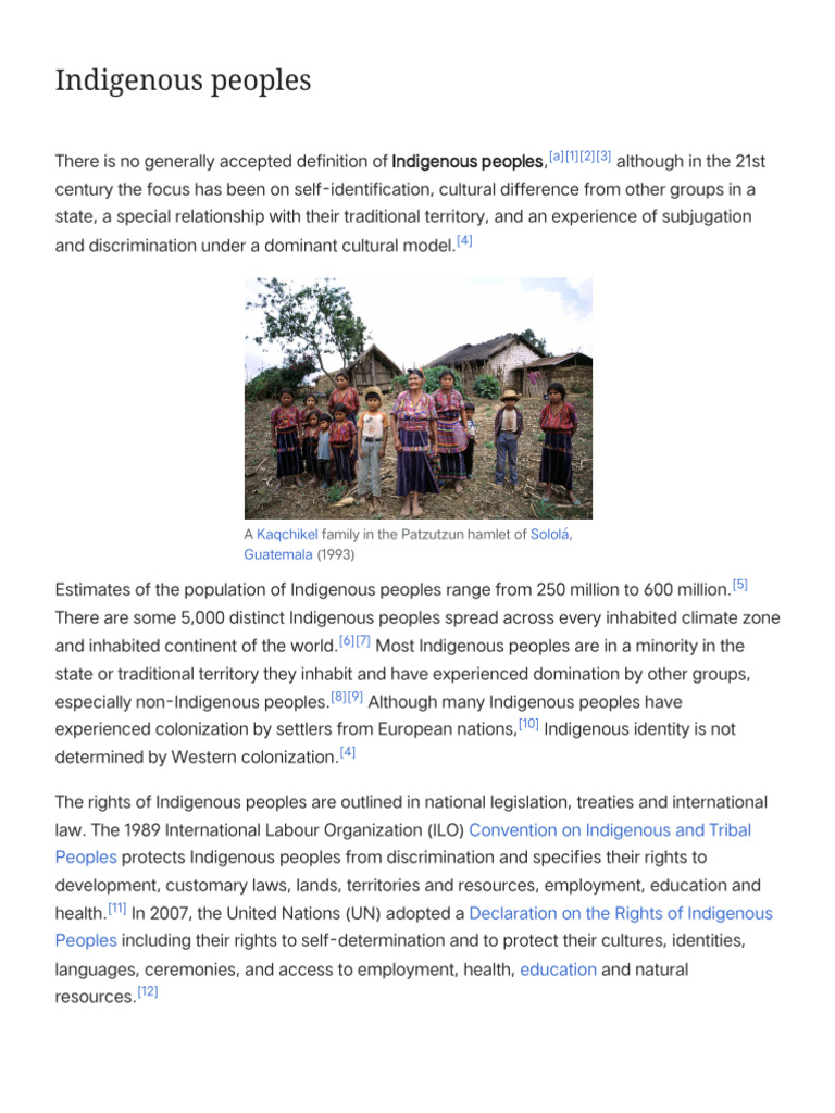 Indigenous Peoples - Wikipedia | PDF | Indigenous Peoples | Spanish Empire
