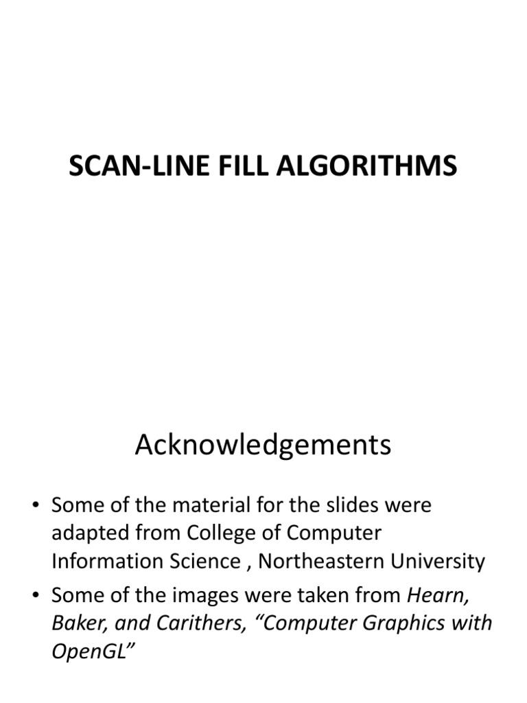 Fill Algorithm Polygon Algorithms 