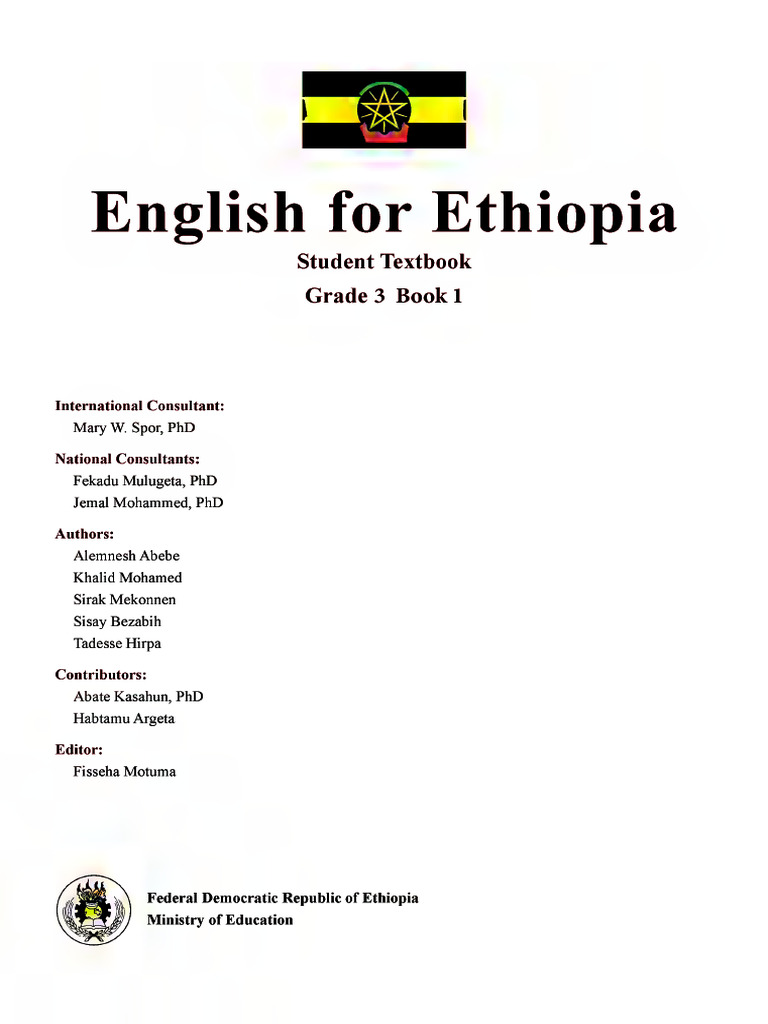 Grade 3 English for Ethiopia Book 1 Old Curriculum Student ...