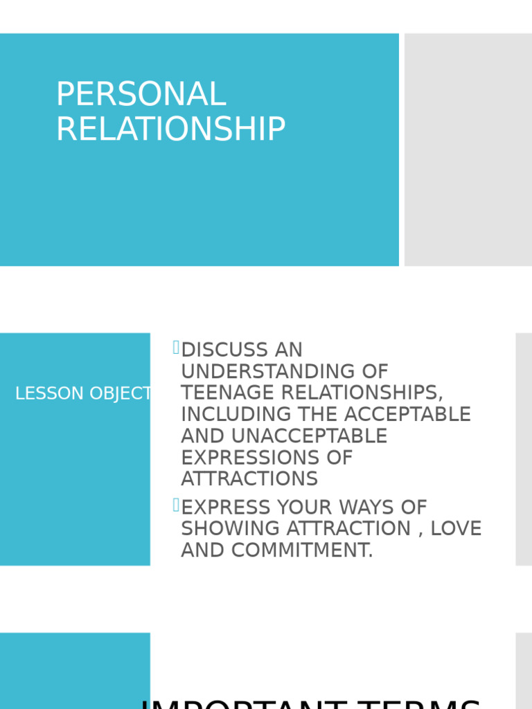 Personal Relationship | PDF | Love | Intimate Relationships