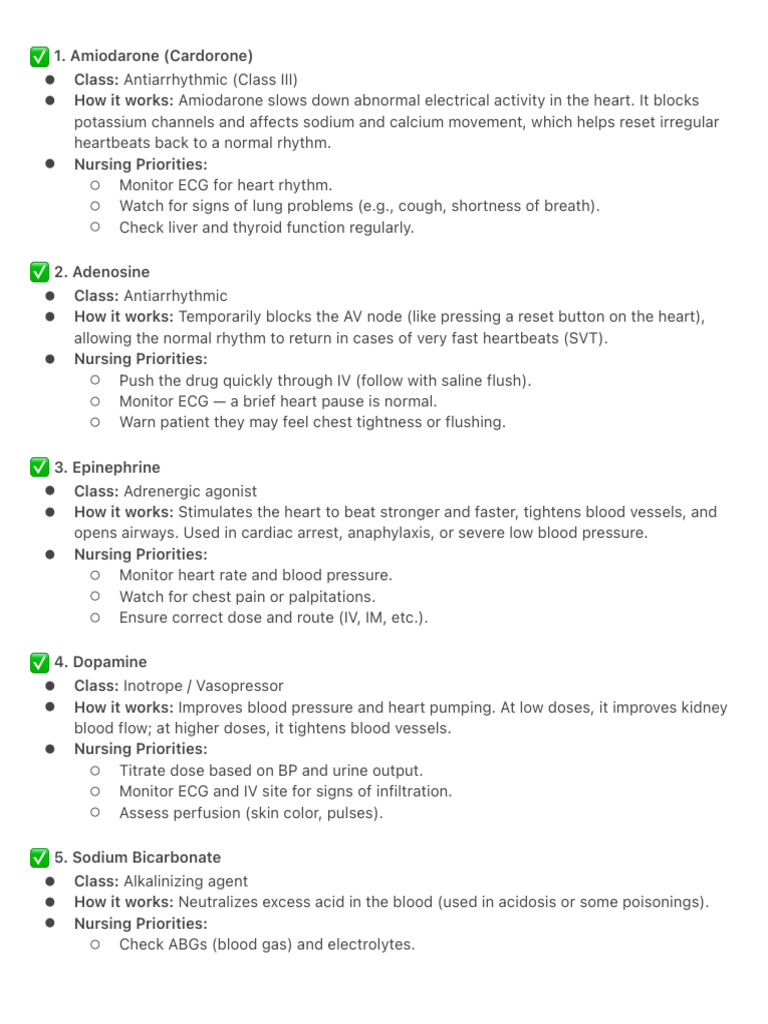 Oral Revalida Drugs | PDF | Heart | Heart Rate