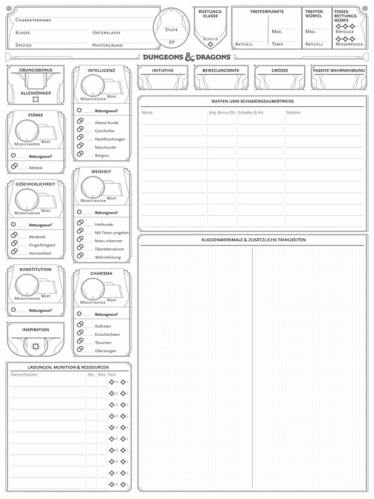 De Character Sheet-2025 Fillable-1 | PDF