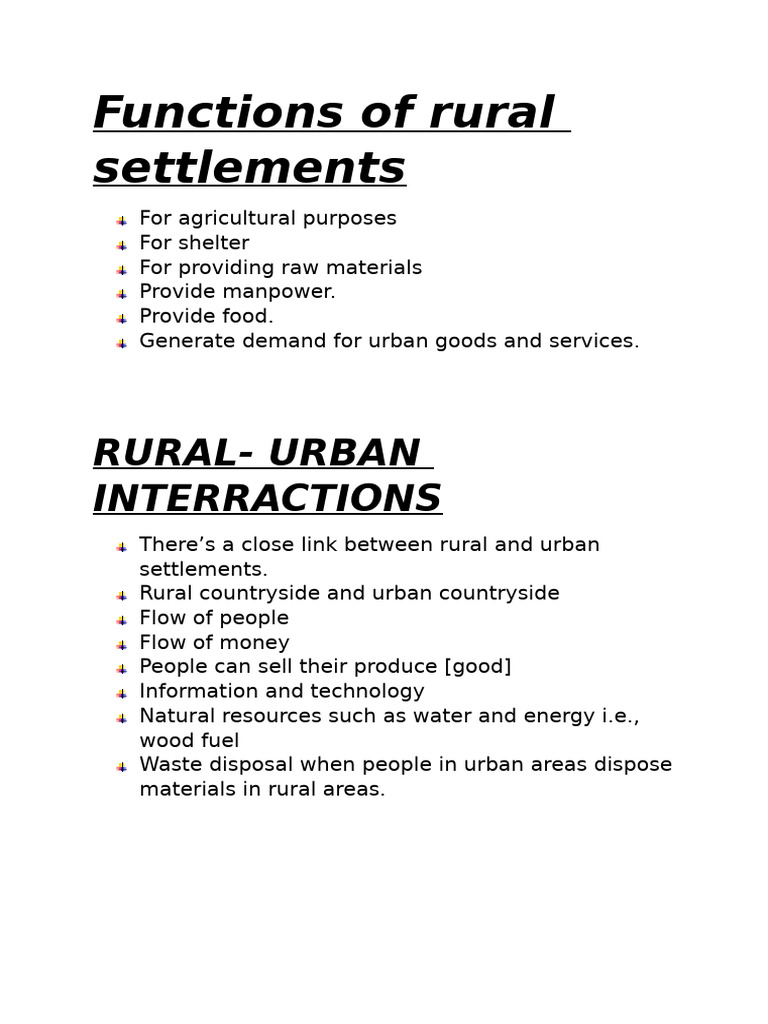 Settlement Studies | PDF | Rural Area | Natural Environment