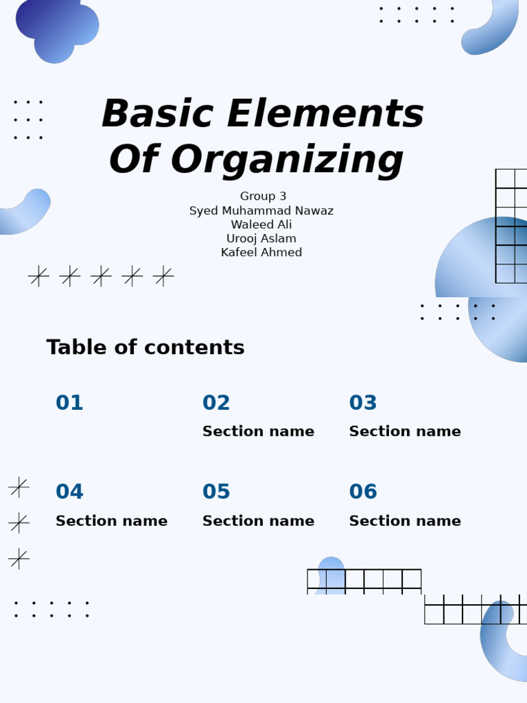 Basic Elements of Organizing | PDF