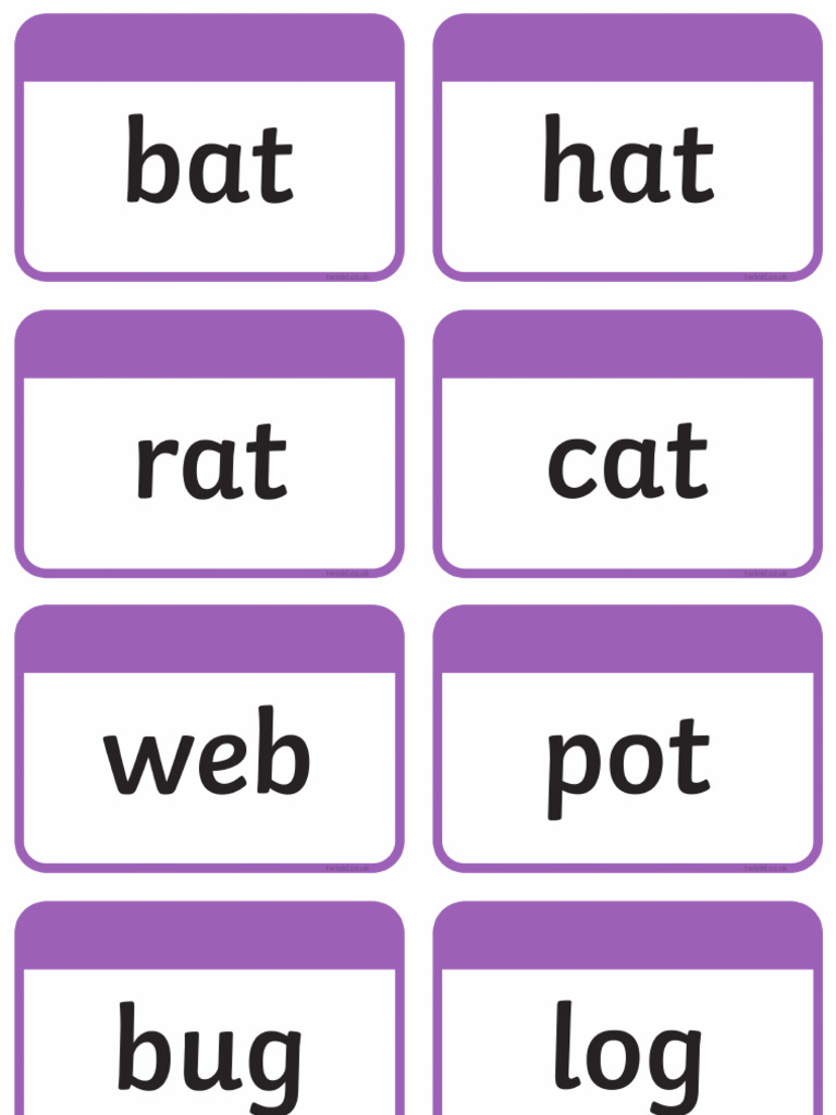 Halloween CVC Words Flashcards | PDF