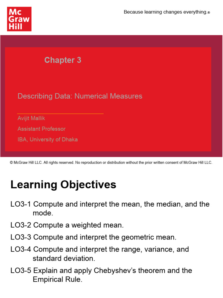 Understanding Numerical Data Measures | PDF | Standard Deviation | Mean