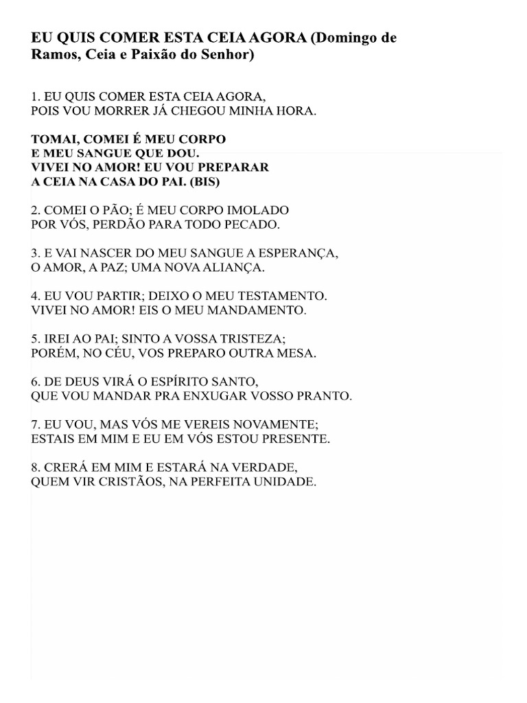 Eu Quis Comer | PDF