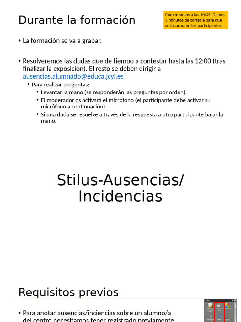Guía de Uso de Stilus: Ausencias e Incidencias | PDF | Informática
