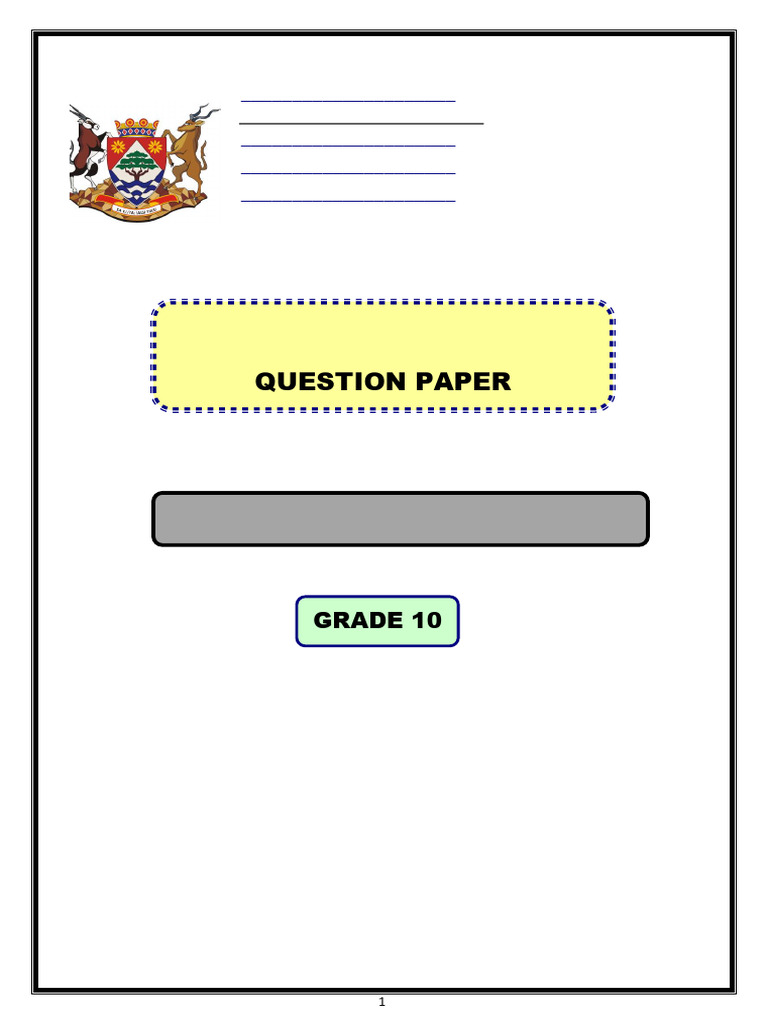 Grade 10 History Exam: South African War | PDF | South Africa