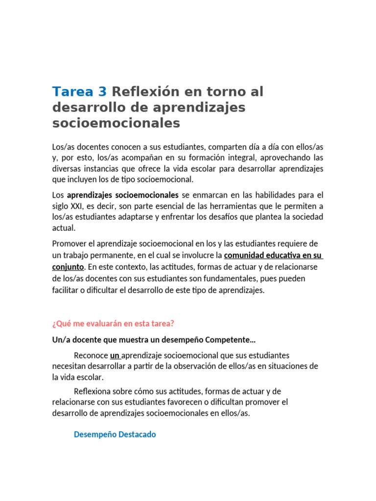 Promoción del Aprendizaje Socioemocional | PDF | Aprendizaje | Las ...
