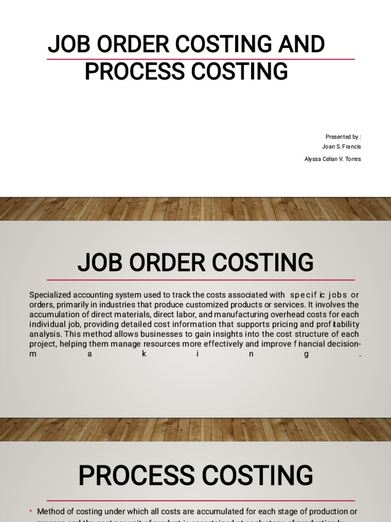 Job Order vs. Process Costing Explained | PDF | Labour Economics ...