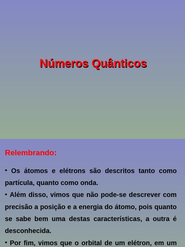 Entendendo Números Quânticos em Átomos | PDF
