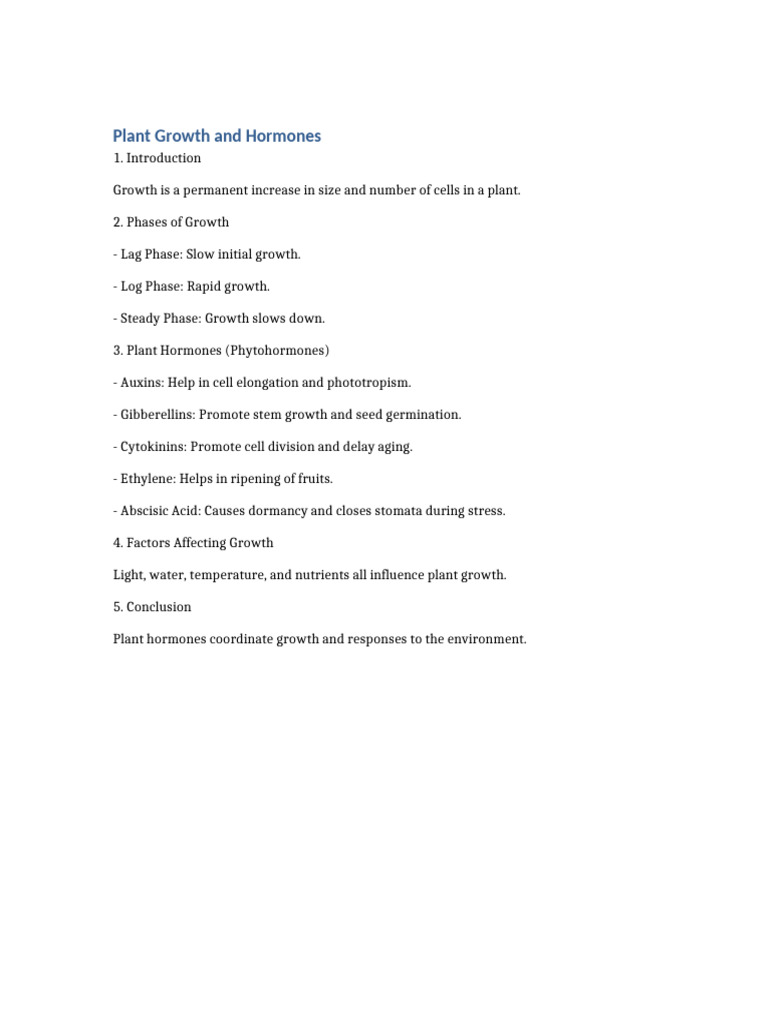 Plants 4 Plant Growth and Hormones | PDF