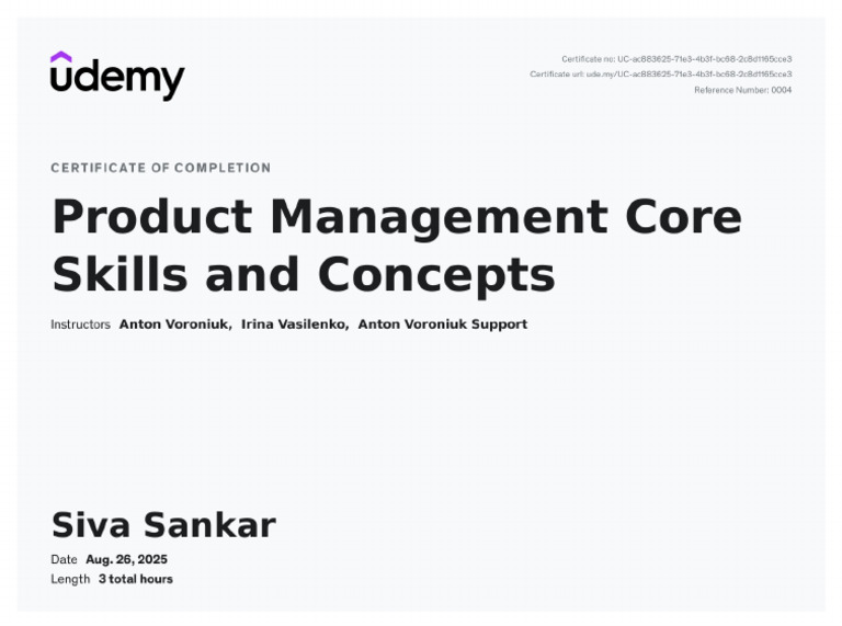 Product Management Certificate | PDF