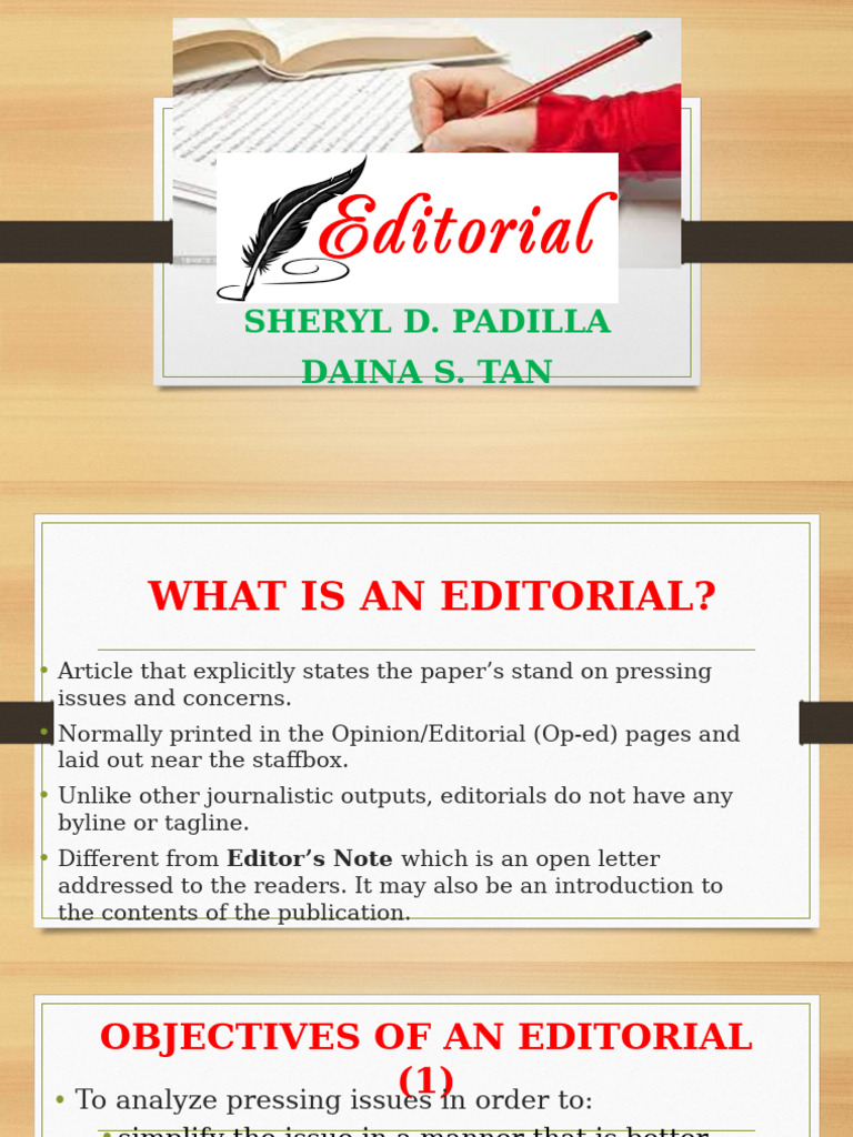EDITORIAL WRITING Presentation | PDF | Argument