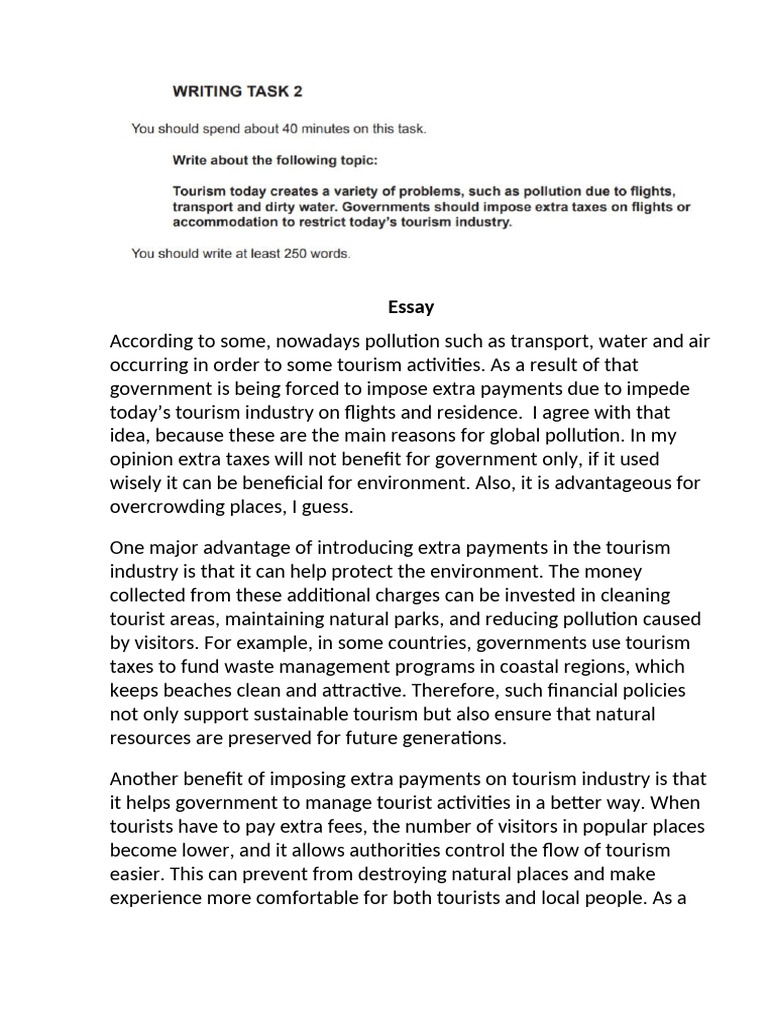 Opinion Essay - Pollution | PDF