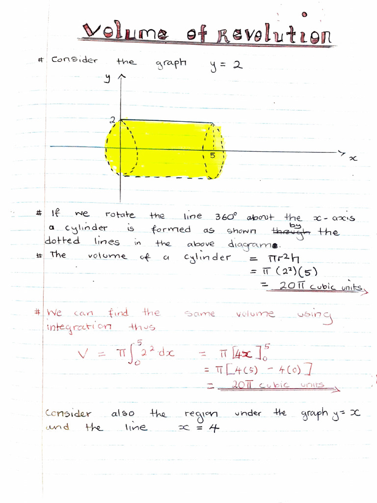 Volume of Revolution ? | PDF