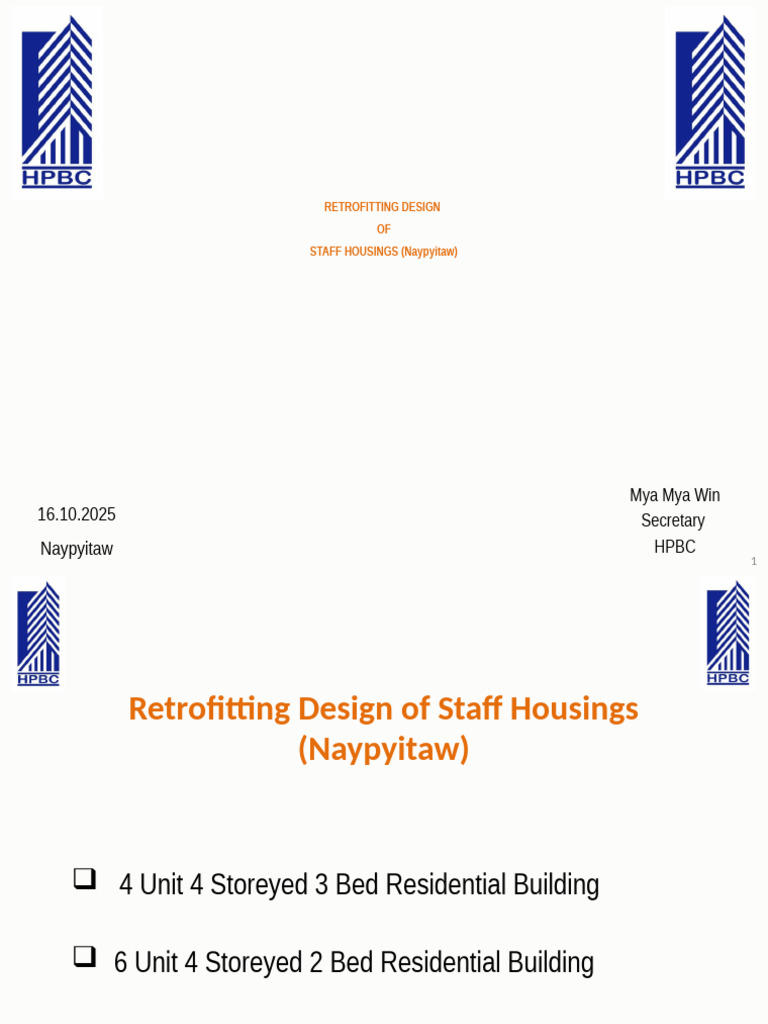 Retrofitting Design for Naypyitaw Staff Housing | PDF | Architectural ...