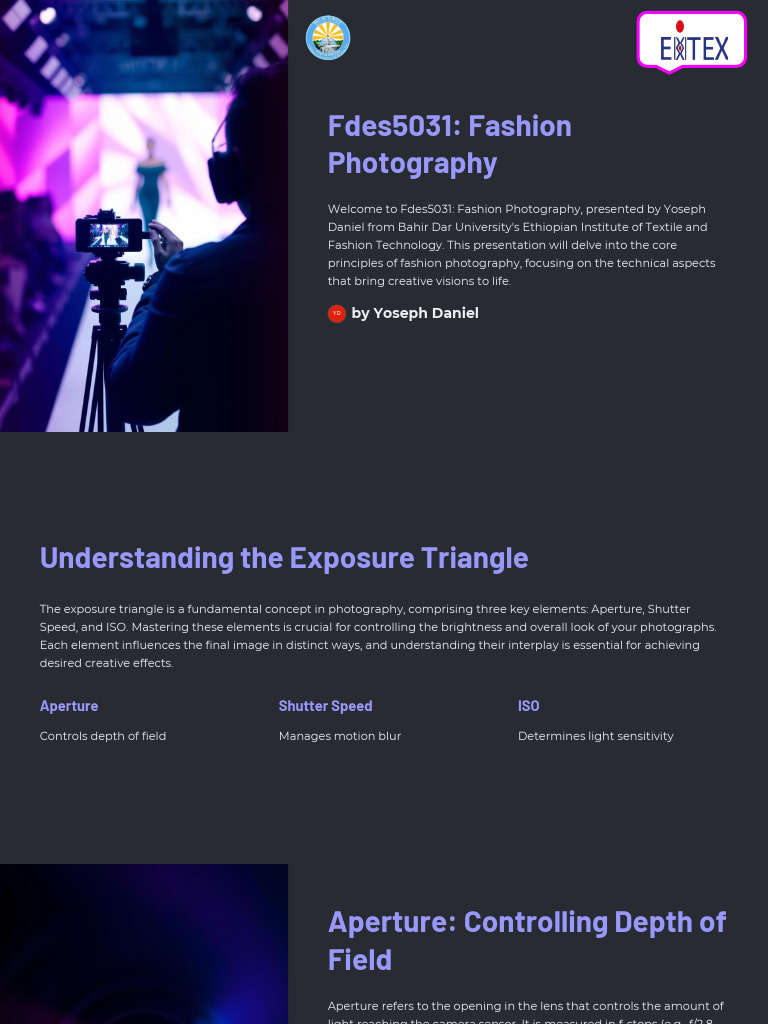 Exposure Triangle Aperture, Shutter Speed, IsO | PDF | Shutter Speed ...