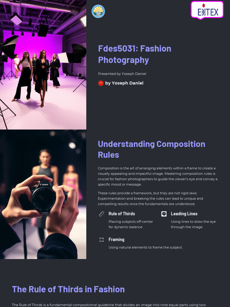 Fashion Photography Composition Tips | PDF | Composition (Visual Arts ...