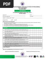 PMES Classroom Observation Tool 2025-2026 | PDF | Teachers | Curriculum