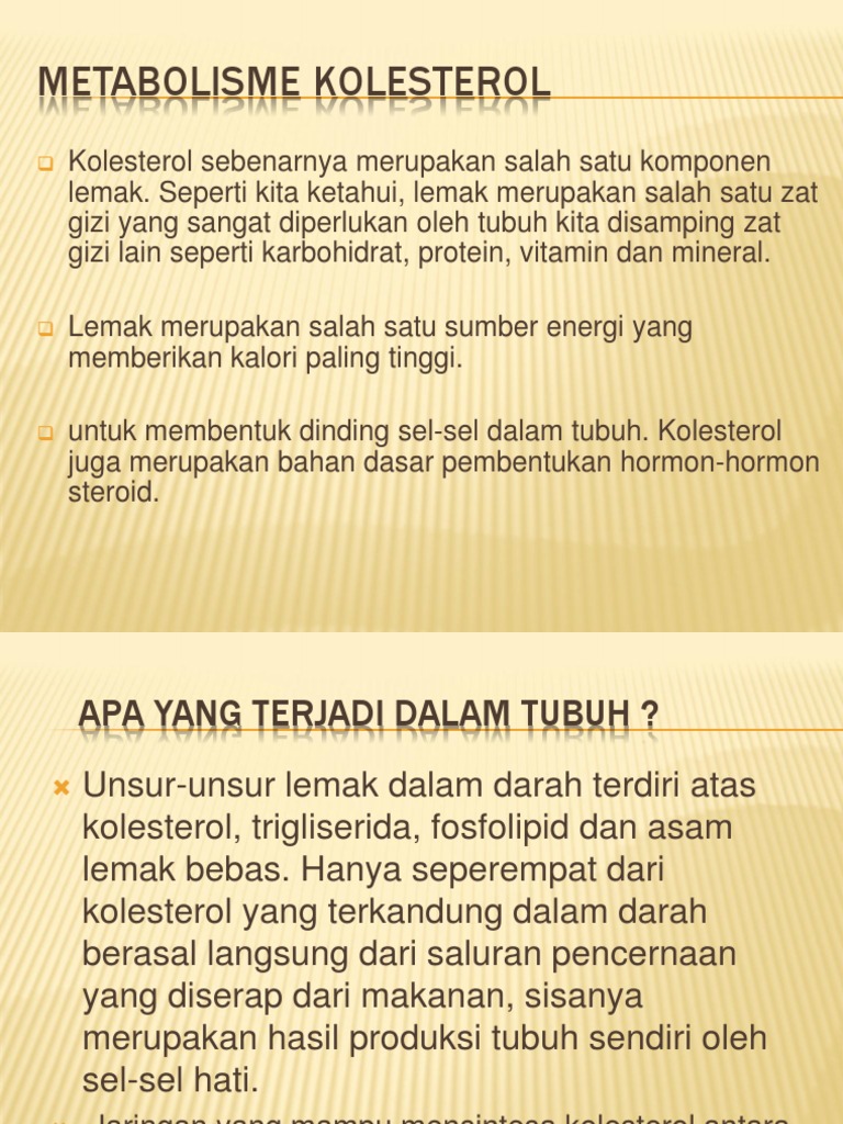 Metabolisme Kolesterol | PDF