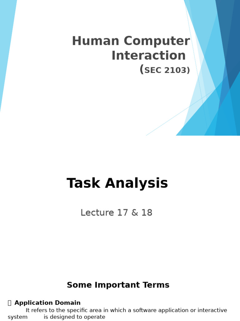 SEC 2103 HCI Lecture 17 On 22-11-2023 | PDF | Personal Identification ...