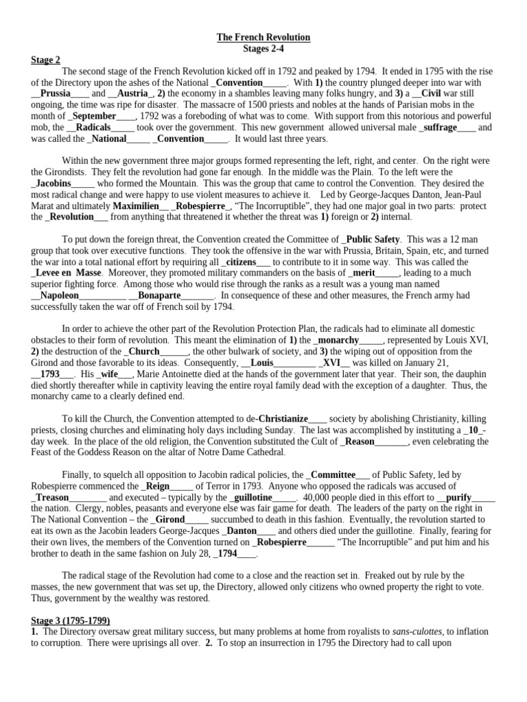 Euro Unit 4b Key Information | PDF | Napoleon | French Revolution
