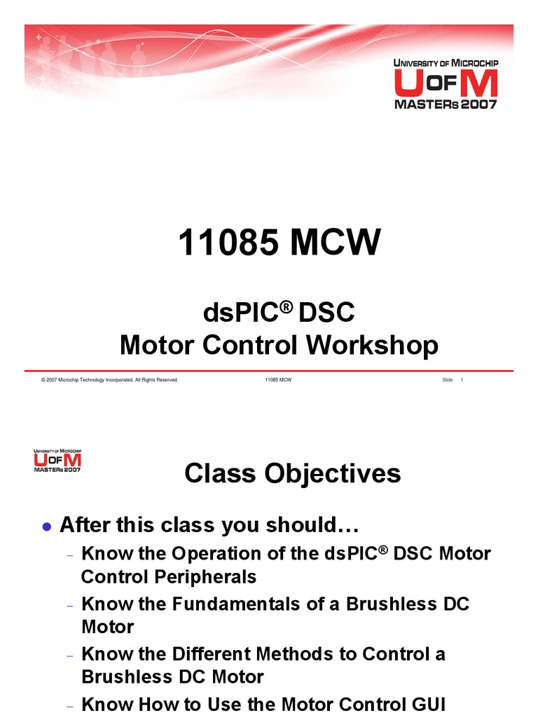 DsPIC DSC Motor Control Workshop | PDF | Electric Motor | Microcontroller