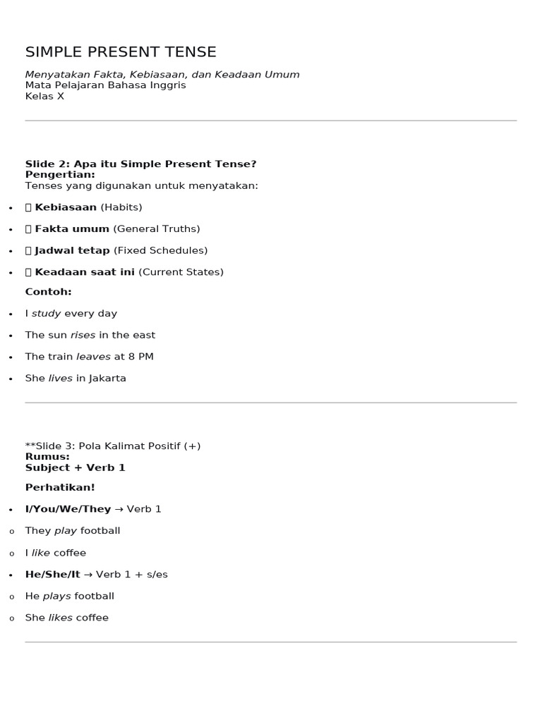 Understanding Simple Present Tense | PDF | Semantics | Languages
