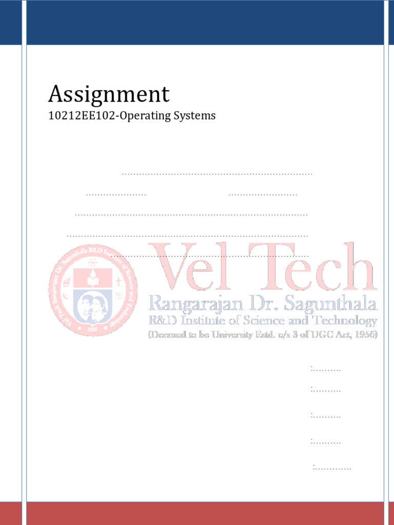 Assignment Front Sheet 1 Pdf