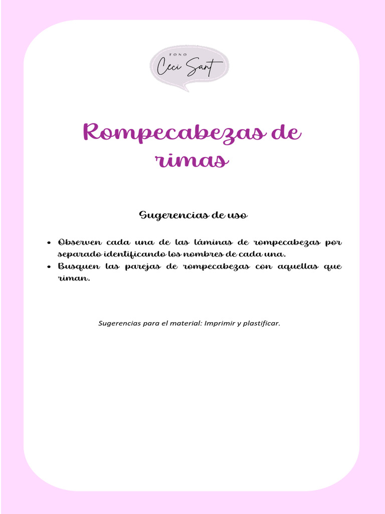 IL-27. Rompecabezas de Rimas | PDF