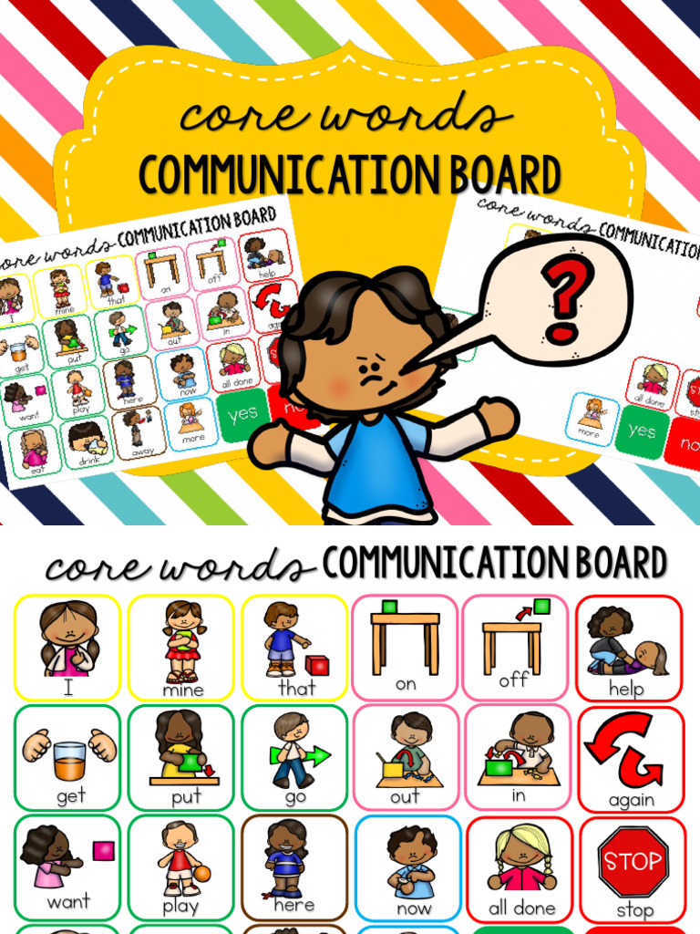 Core Words Communication Board Guide | PDF