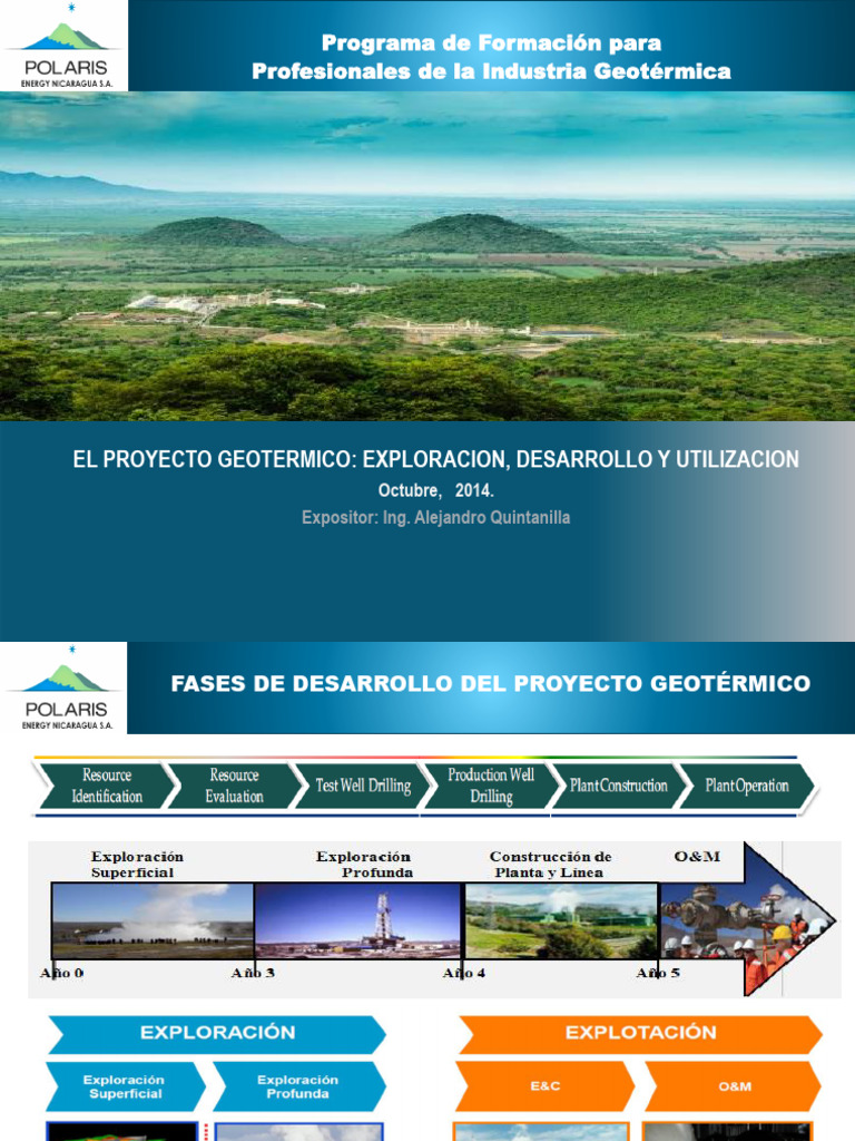 Fases del Desarrollo de Proyectos Geotérmicos | PDF | Energía ...