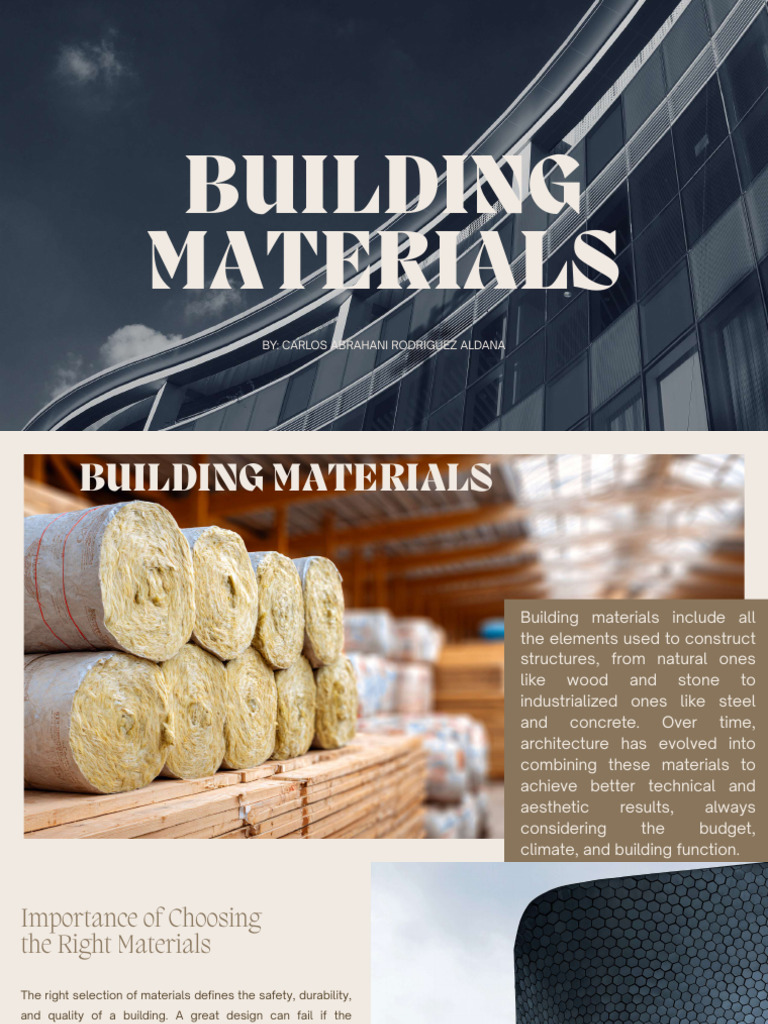 Essential Building Materials Guide | PDF | Concrete | Building Engineering