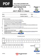 121-1-Kcse Maths Pp1 2025 Ms | PDF | Area | Mathematics