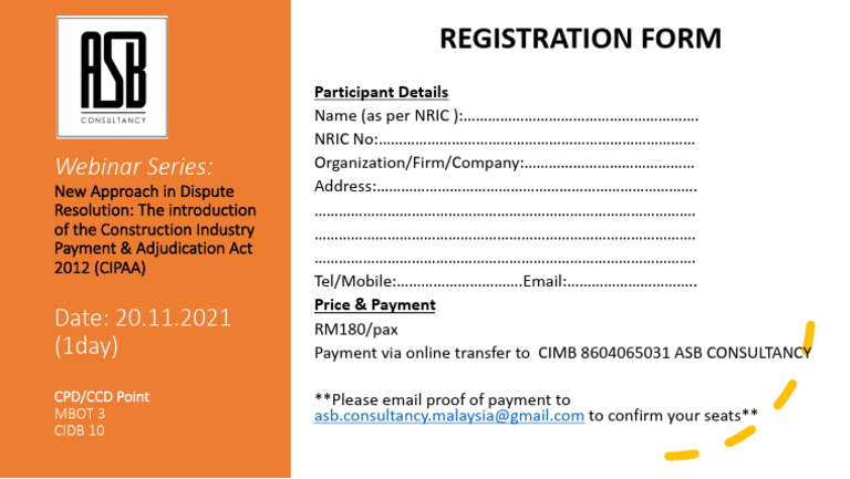 Registration Form: Webinar Series | PDF