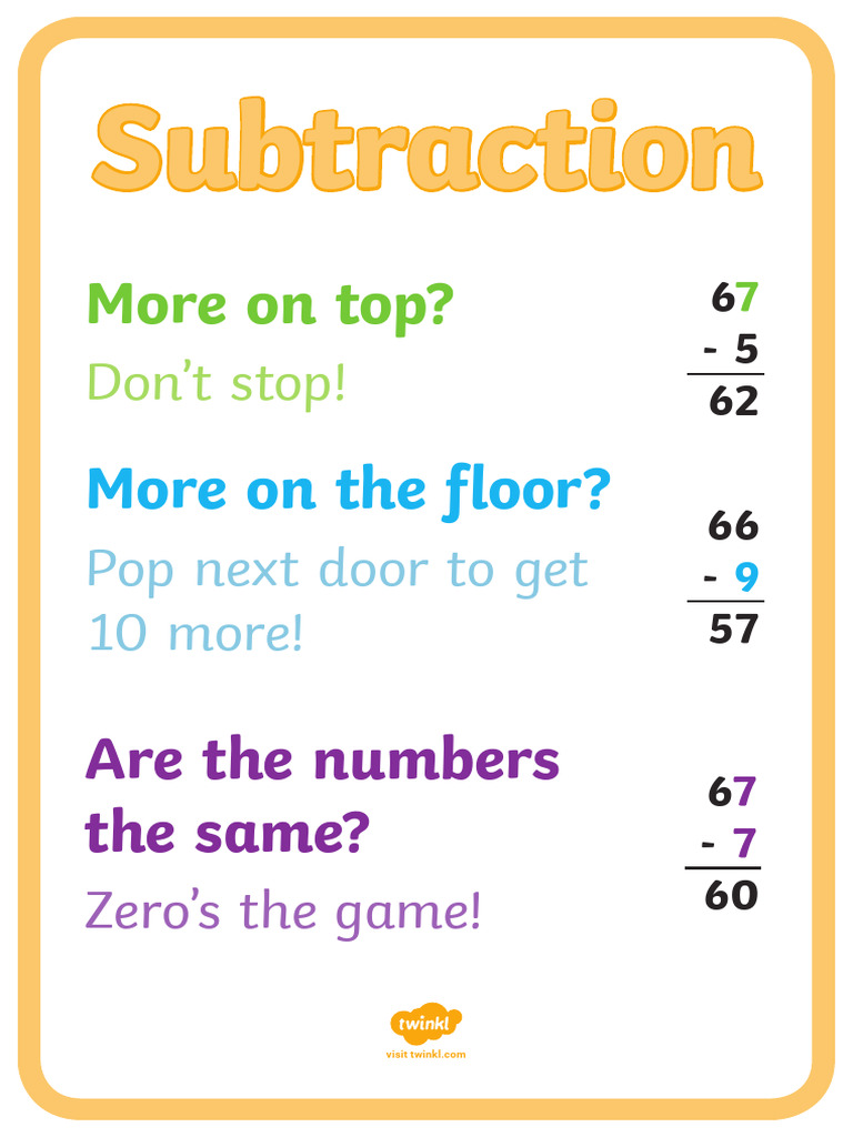 T N 1817 Subtraction Poem Poster Ver 1 | PDF