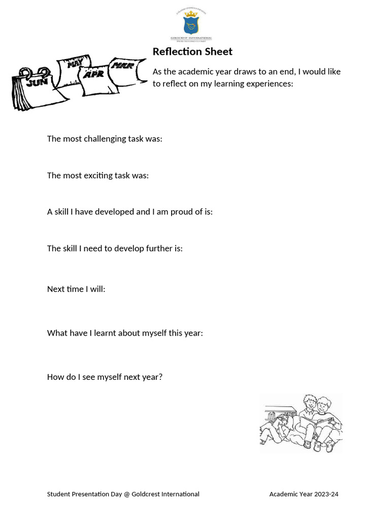 Overall Reflection Sheet Grade 6-9 | PDF